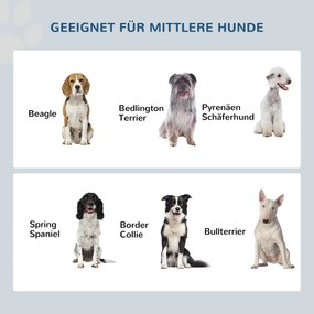 PawHut Zvýšená miska pro psy Miska na krmivo s nerezovými miskami 58,4x30,5x25,4cm MDF Protiskluzová Snadná údržba Bílá pro psy | Aosom.de