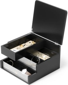 Matně černý dřevěný koupelnový organizér Malibu – Umbra