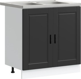 Skříňka pod dřez Porto 2 ks Černá 80 x 46 x 81,5 cm 3315022