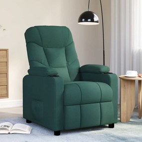 Masážní křeslo tmavě zelené textil 339098