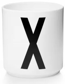 Porcelánový hrnek s písmenem X, bílá Design Letters