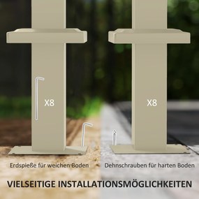 zahradní pergola 3 x 3 m se stahovací střechou, altán, stínící stříška, UPF30+, khaki barva