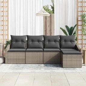 Set pohovek 5 ks Šedá polyratan 3346679