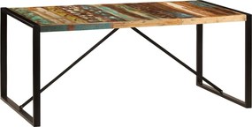 vidaXL Jídelní stůl 180 x 90 x 75 cm masivní recyklované dřevo [247415] Barva: Černá