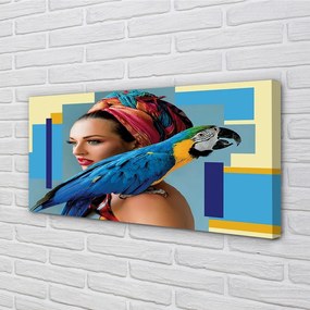 Obrazy na plátně Papoušek na rameni 120x60 cm