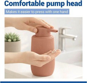 Hnědý plastový dávkovač mýdla 400 ml Fablo – Wenko