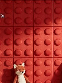 Sinsay - Sametový čalouněný panel ve tvaru kostky - červená