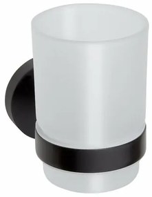 SAPHO XB900 X-round black sklenka, mléčné sklo, černá