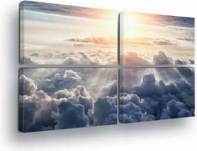 Obraz 120x80 Obloha mraky slunce pohled na polyptych příroda klid sen