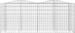 Klenutý gabion vyvýšený záhon 200x50x100 cm pozinkované železo 153546