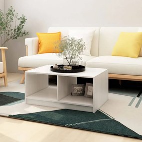 Konferenční stolek bílý 75 x 50 x 33,5 cm masivní borové dřevo,  809907 HangarStore.cz