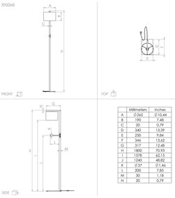 Eglo 390068 - LED Stojací lampa FOLIGNO 1xE27/40W/230V + LED/3,8W