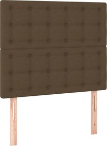 Box spring postel s matrací tmavě hnědá 90x190 cm textil 3137440