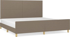 Rám postele bez matrace taupe 200 x 200 cm textil 3124923