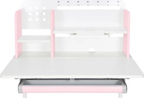 Rostoucí psací stůl SMART - růžová / bílá