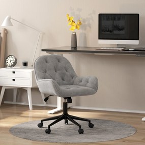 Vinsetto Kancelářská židle, Kancelářská židle s sametovým povrchem, 360° otočné sedadlo, Výškově nastavitelné, Ergonomická židle s kulatým opěradlem,