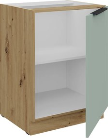 ARIA st | dolní skříňka 60 D 1F policová | 60 cm | ANTI FINGERPRINT povrch | artisan/aquamarine