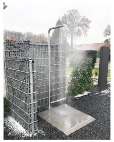 AMA Luxury Shower Venkovní sprcha Mercurio COLD leštěný nerez s nezámrzným systémem