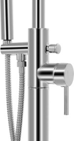 Volně stojící vanová baterie nerezová ocel 118,5 cm 145091