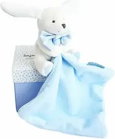 Doudou Dárková sada modrá - králíček s muchláčkem 10 cm / od 0 let