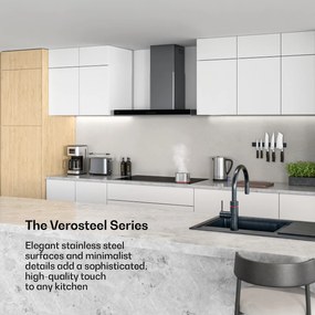 Klarstein Verosteel sklokeramická varná deska, Minimalistická, výkonná, 5 varných zón, 8400 W, 90 cm