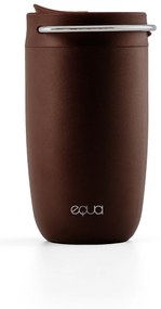 Termohrnek EQUA Cup Brown 300 ml se zlatým nebo stříbrným poutkem Barva: Stříbrné poutko