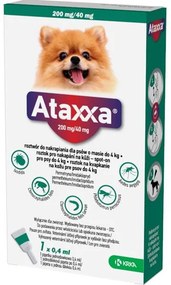 Ataxxa pro psy S 1x200mg/40mg tmavě zelená sol 1 x 0.4 ml(do 4kg)