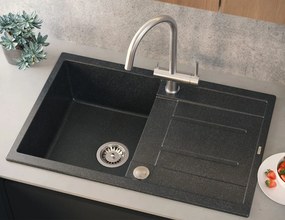 Quadron Caren, vysoká dřezová baterie s připojením vodního filtru, h-350, broušená ocel, 3623512_BS