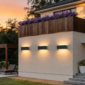 Brilagi - LED Venkovní nástěnné svítidlo DONNANI LED/7W/230V 20 cm černá IP44