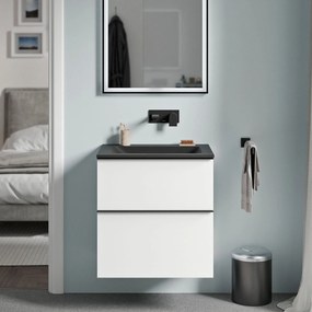 Koupelnová skříňka LAVOA 60 cm s umyvadlem z minerálního odlitku CREAM