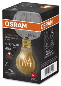 OSRAM Vintage 1906 Classic A LED E27 4,8W zlatá