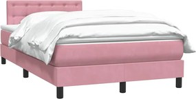 Box spring postel s matrací růžová 120x220 cm samet 3316640