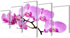 Sada obrazů, tisk na plátně, orchidej, 200 x 100 cm 241571