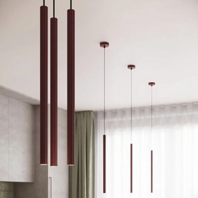 Sollux Lighting Závěsné svítidlo ARCHE 1 bordó
