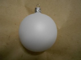 Vánoční ozdoby Velká vánoční koule 4 ks - bílá skořápka