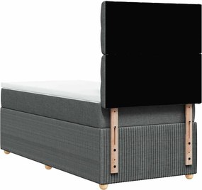Box spring postel s matrací tmavě šedá 100 x 200 cm textil 3291975