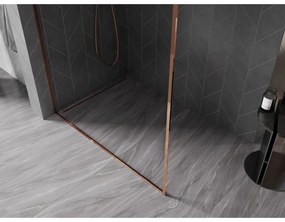 Mexen, Mexen Kioto-XF sprchová stěna s rámem 70 x 202 cm, transparentní 10 mm, růžové zlato - 800-070-104-60-00-X