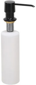 Bemeta Design Integrovaný dávkovač mýdla, 470 ml, mosaz/plast, černý -