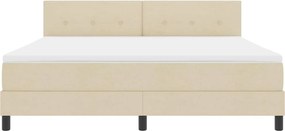 Postel s boxspringem s čelo Krémová 180 x 200 cm textil 3338711