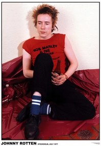 Plakát, Obraz - Johnny Rotten - Stockholm 1977, (59.4 x 84.1 cm)