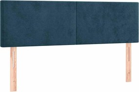 Box spring postel s matrací tmavě modrá 140x190 cm samet 3130839
