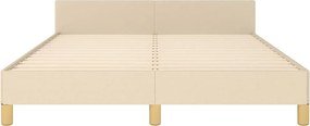 Rám postele bez matrace krémový 140 x 200 cm textil 3124900