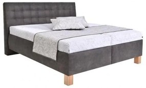 Čalouněná postel Victoria 160x200, šedá, včetně matrace