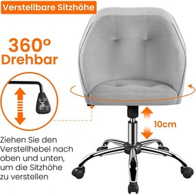 Kancelářská židle Yaheetech – světle šedá (266133806911)
