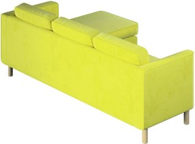 Potah na pohovku Pärup pro 3 místa s lehátkem barva zelená látka lesklé, sametová
