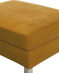 Potah na podnožku IKEA Karlstad barva žlutá látka lesklé, sametová