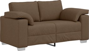 Pohovka 2 ks Hnědá textil 3324744