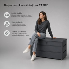 Velký zahradní a balkonový box antracitový: CARRIE 1190 x 520 x 587 mm