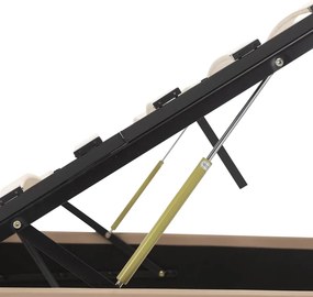 Rám postele s úložným prostorem cappuccino umělá kůže 180x200cm 285533
