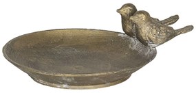 Dekorační kovová miska s ptáčky - 11*9*2 cm